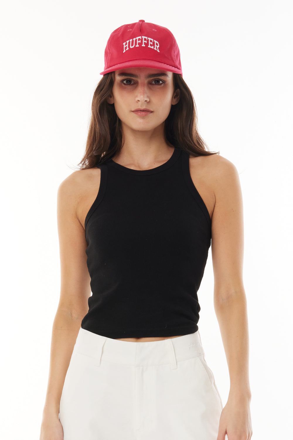 HFR 6 PANEL CAP/LEAGUE HYPER PINK – Huffer