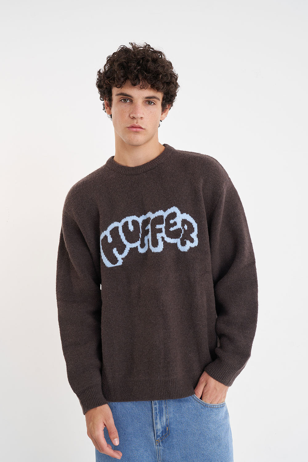 FLEET KNIT CREW/GROOVY COCOA – Huffer