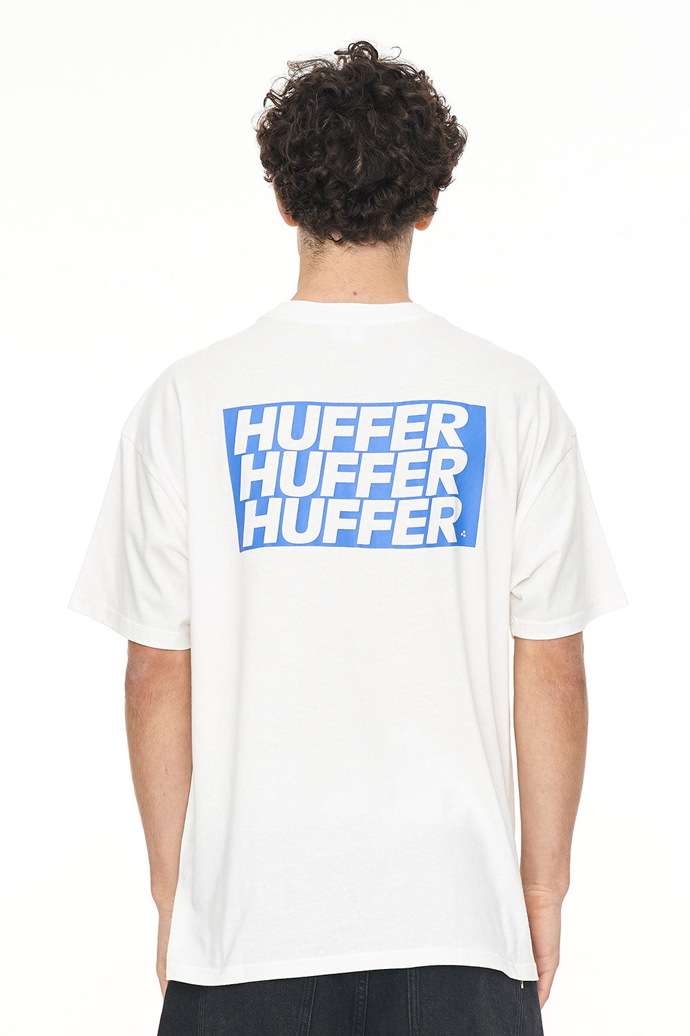 BLOCK TEE 220/STACKEDUP CHALK – Huffer