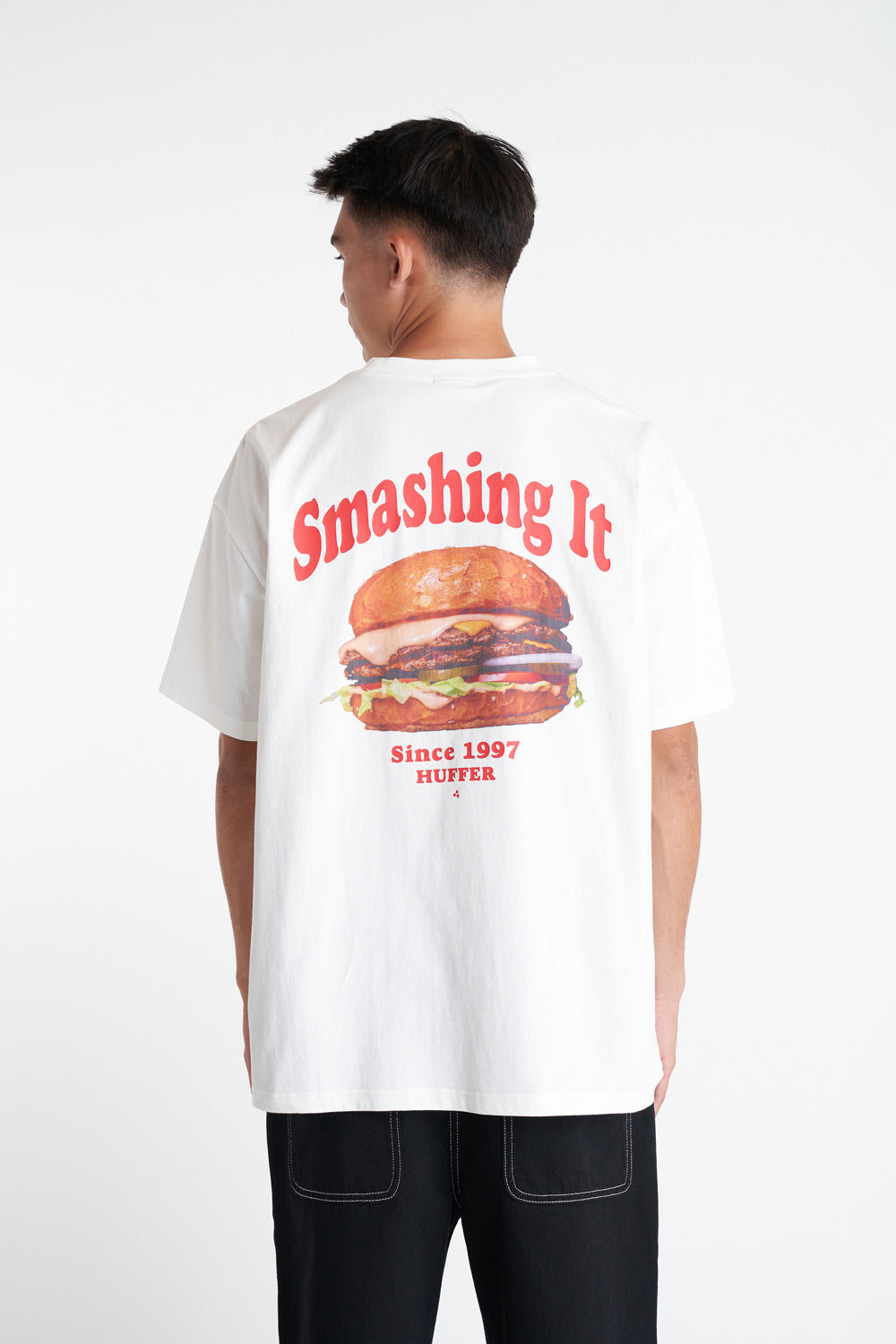 BLOCK TEE 220/SMASHED CHALK – Huffer