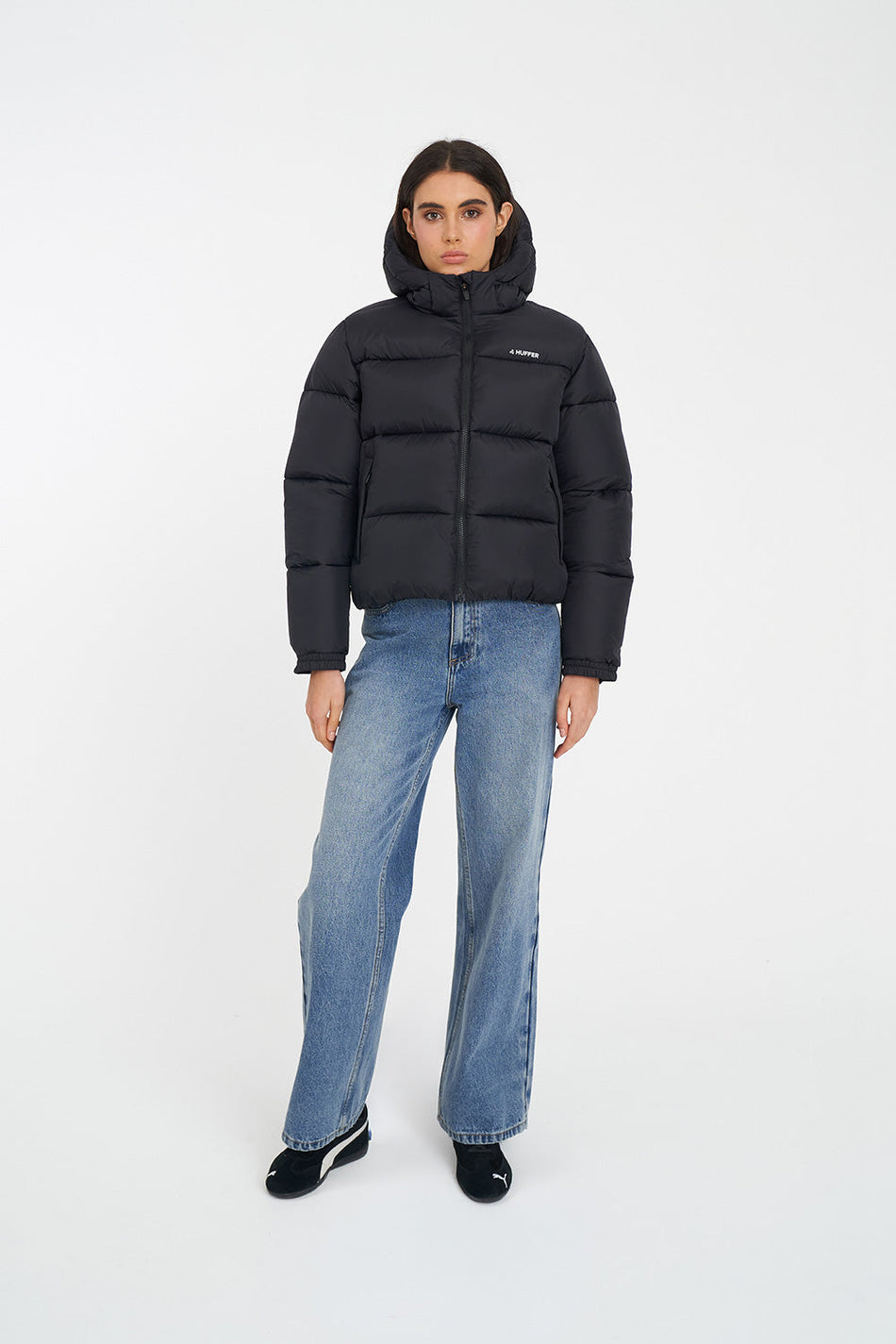 WOMENS STREET PUFFER JACKET BLACK – Huffer